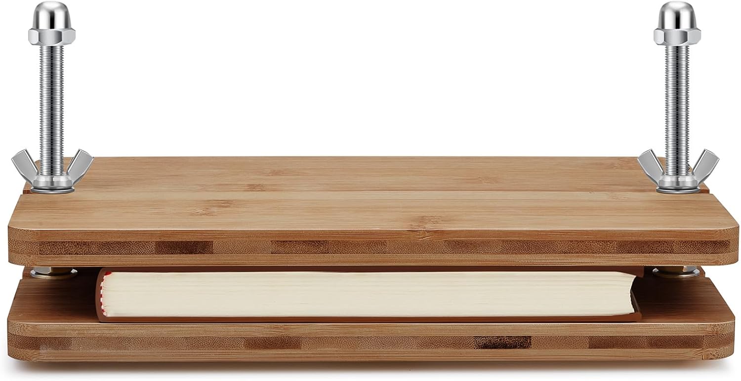 Amazon.com : Sasylvia Bamboo Wood Book Press Portable Book Binding ...