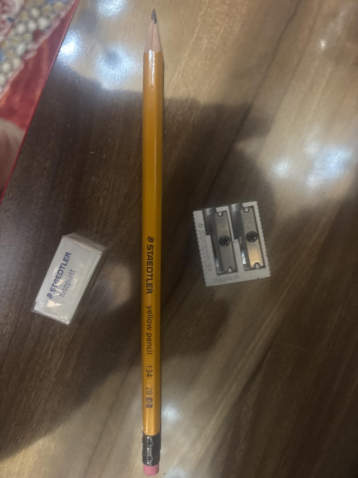 Staedtler Yellow pencils promo pack of 4 pencils, 1 eraser and 1 metal ...