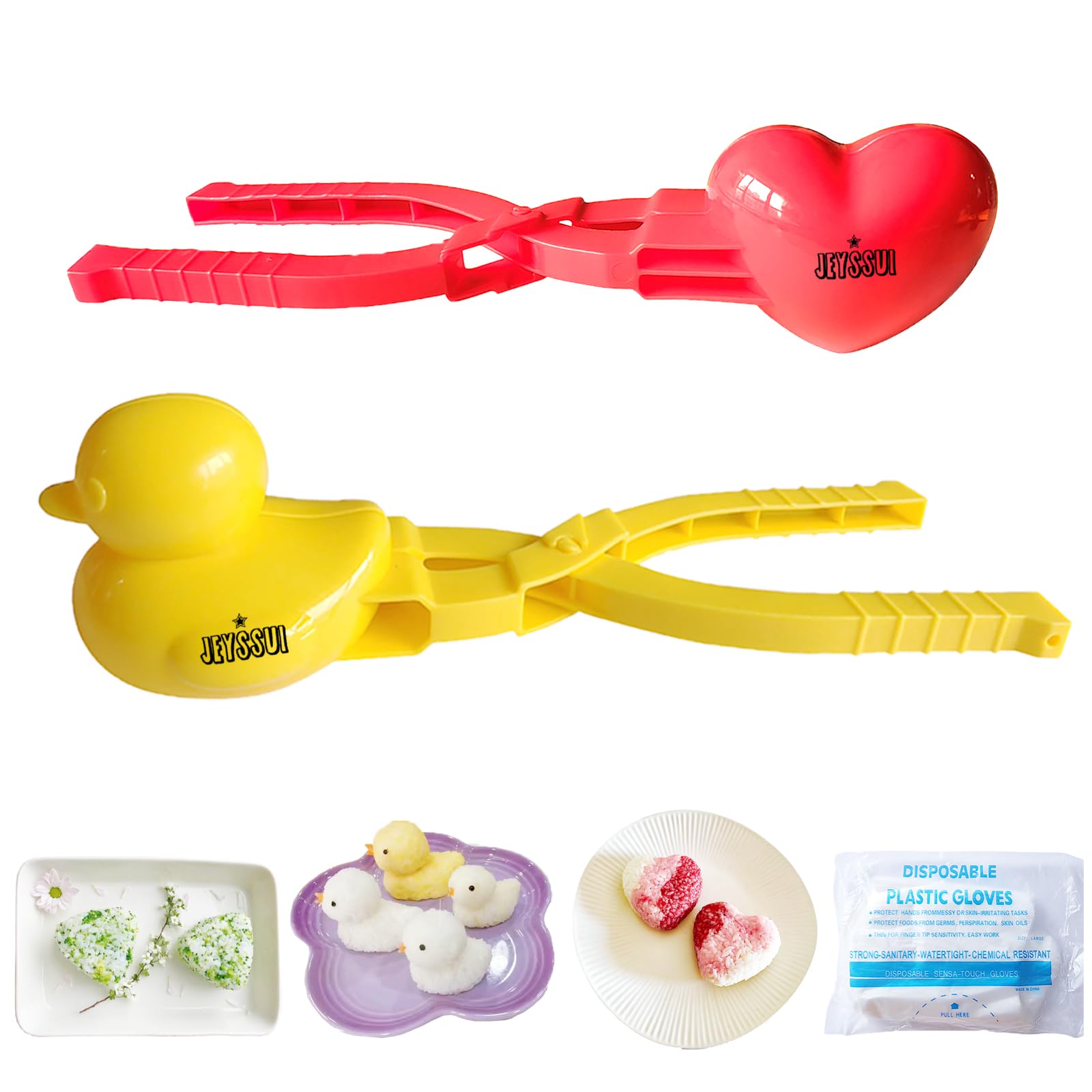 Amazon.com: Jeyssui Duck Rice Mold, Duck DIY Sushi Molds Animal Shapes ...