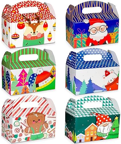 Amazon.com: JOYIN 24 PCS 3D Christmas House Cardboard Treat Boxes for ...