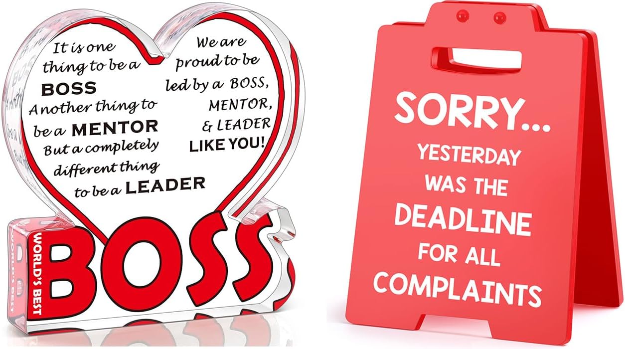 Amazon.com: Boss Plaque and Office Funny Decor Sign : Home & Kitchen