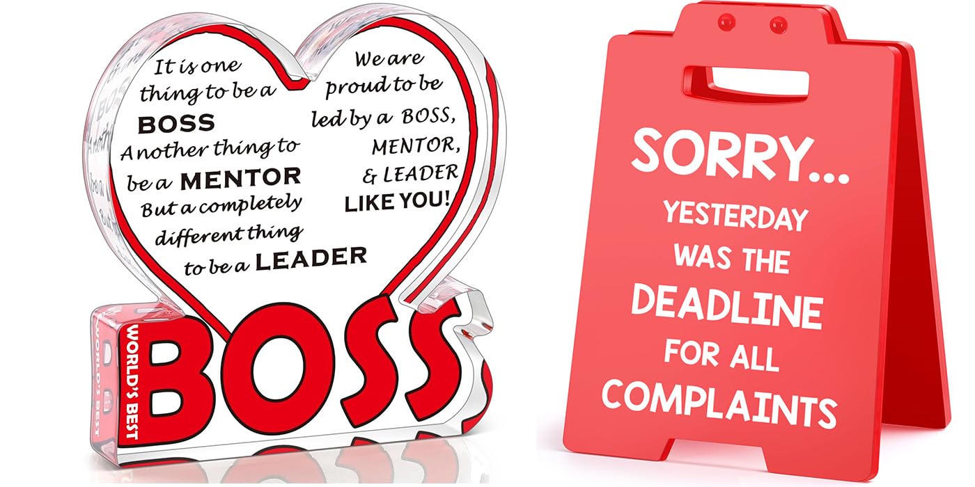 Amazon.com: Boss Plaque and Office Funny Decor Sign : Home & Kitchen