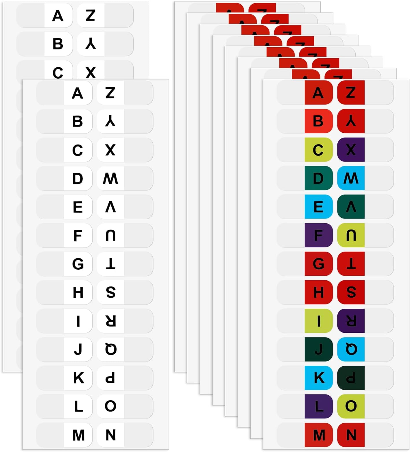 Amazon.com : Prasacco 16 Sheets Colored Alphabetical Tab Indexes and 2 ...