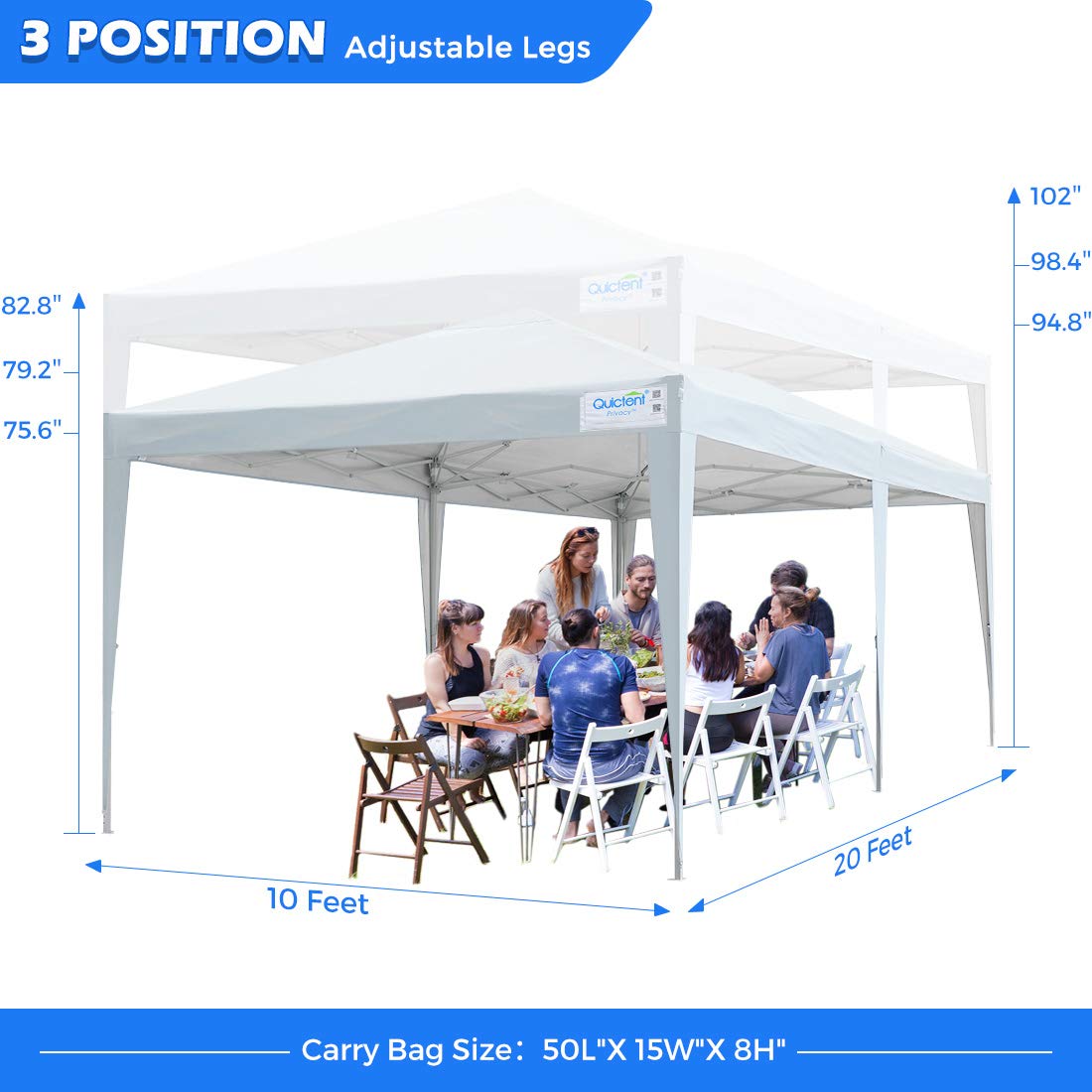 Snapklik.com : Quictent 8x8 Easy Pop Up Canopy Tent