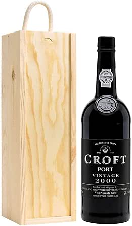 Vintage Port Gift - Croft Vintage 2000 Port in a Wooden Box, 75cl ...