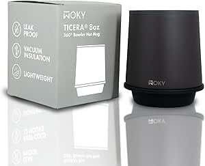WOKY TICERA 360° Bowler Hat Mug 8.5oz - Double-layer vacuum flask, 12oz/350ml leakproof ...