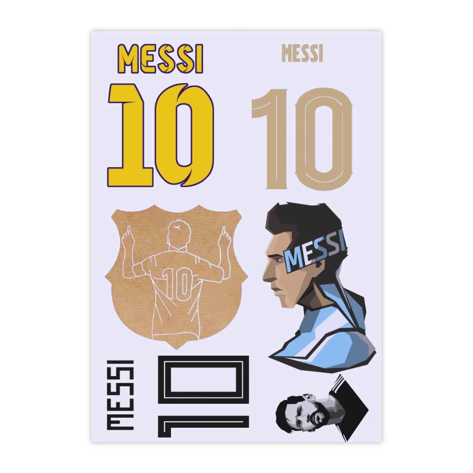 Lionel Messi Lionel Messi Lionel Messi Lionel Messi Waterproof Sticker ...