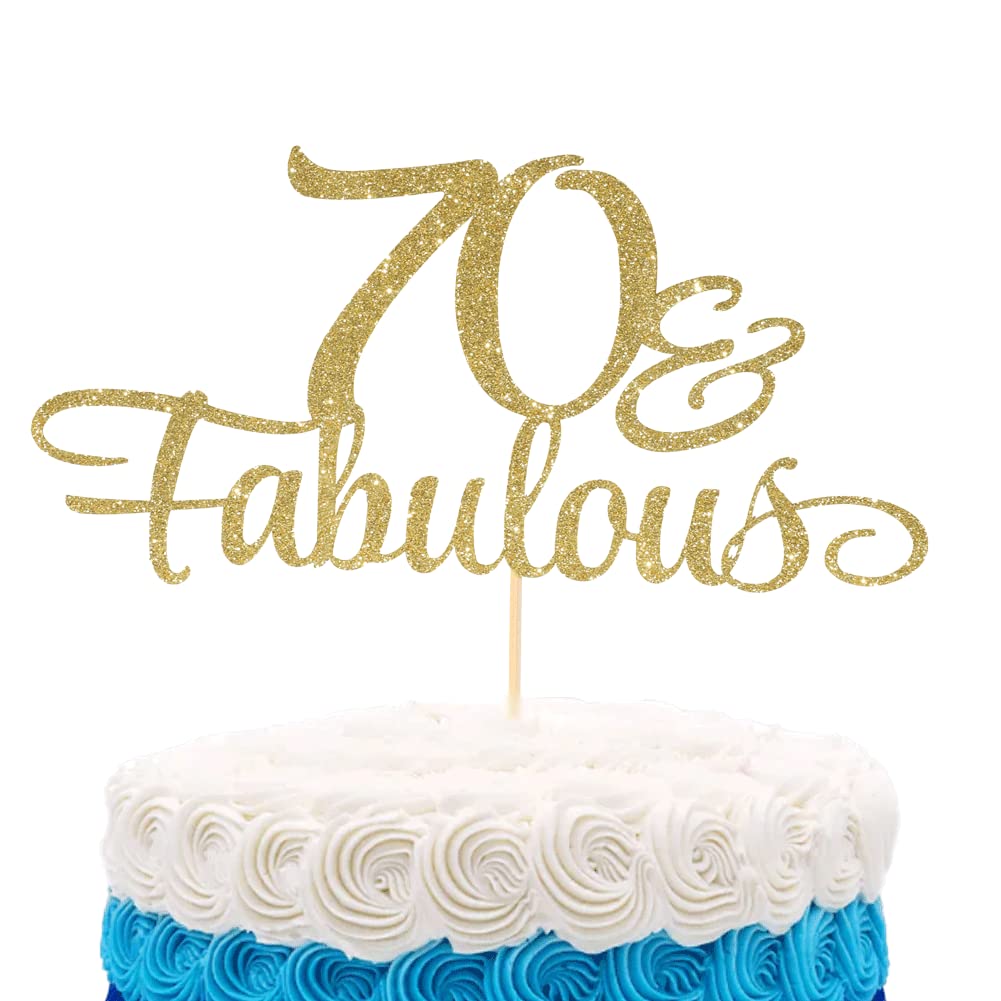 Buy 70 and Fabulous Cake Toppers - 70th Birthday Party Decorations,70th ...