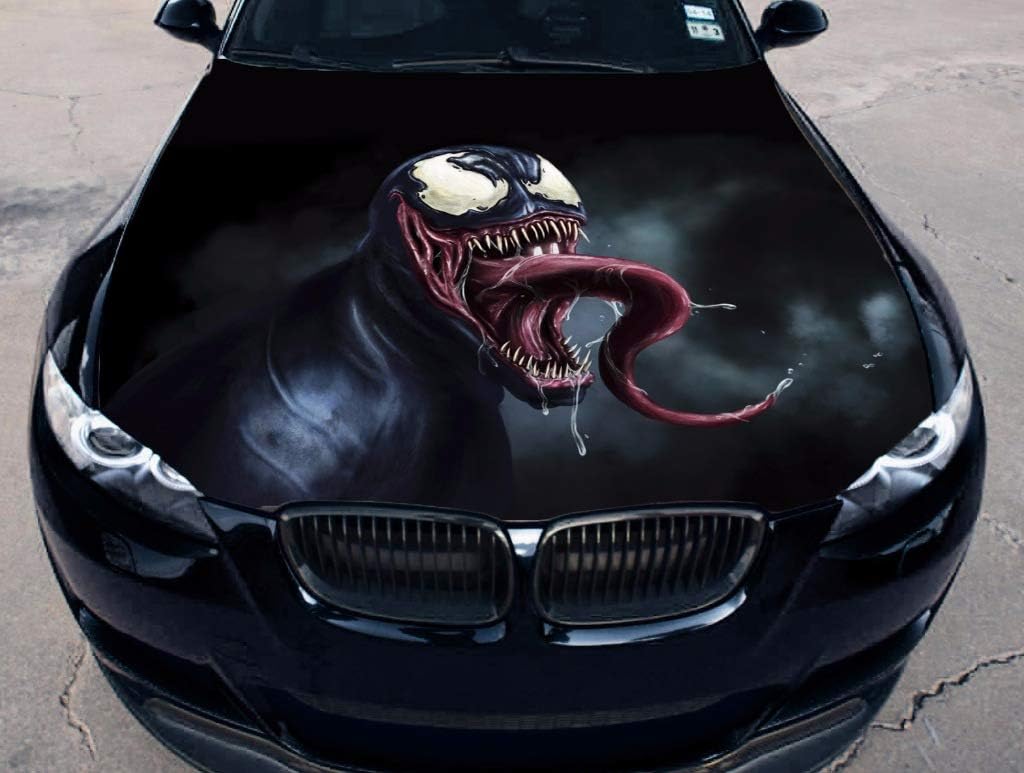 Amazon.com: Stikka Vinyl Car Hood Wrap Full Color Graphics Decal Venom ...