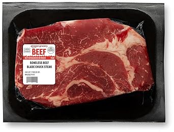 Amazon.com: Amazon Grocery, Beef Blade Chuck Steak, Boneless, USDA ...