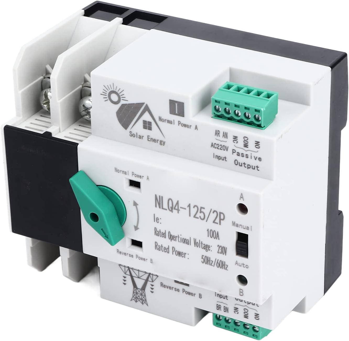 Dual Power Automatic Transfer Switch, 100A Power Transfer Switch, High ...