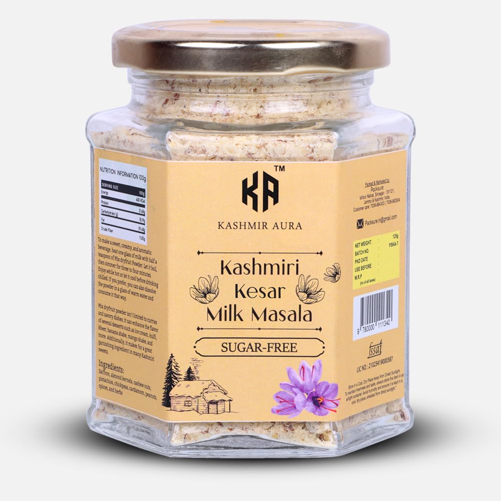 KASHMIR AURA Kesar Milk Masala I Doodh Masala Powder | Made with Almond ...