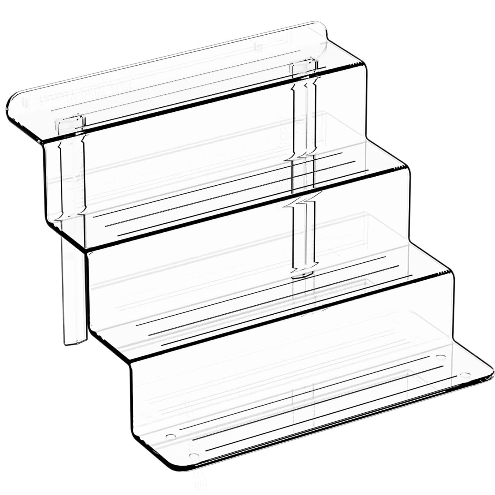 Amazon.com: 4 Tiered Stands for Display,4MM Thick and Durable,2 "Wide ...