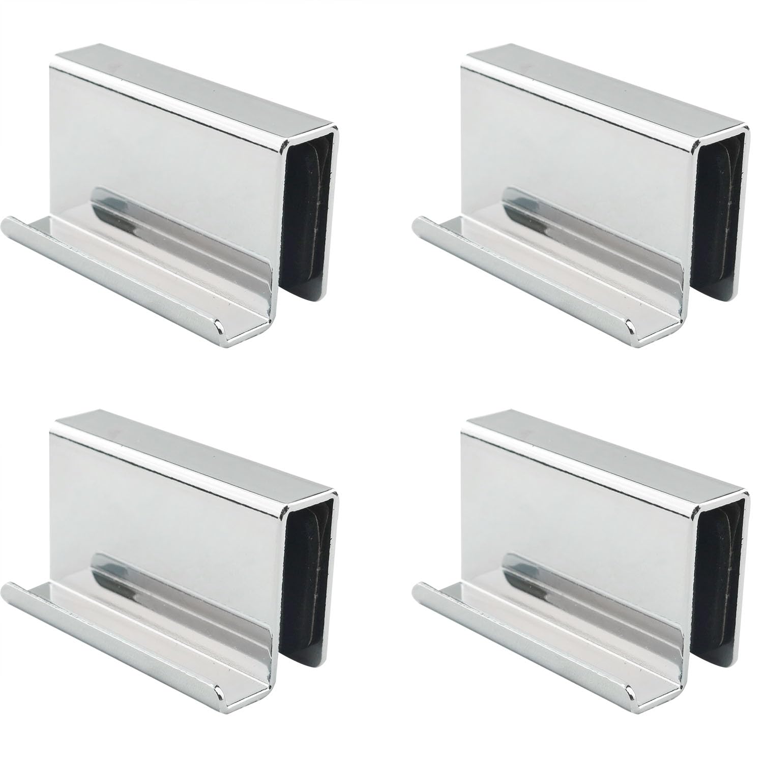 CHENJIN 4PCS Glass Door Handle Clip 1.6 inch Stainless Steel Window ...