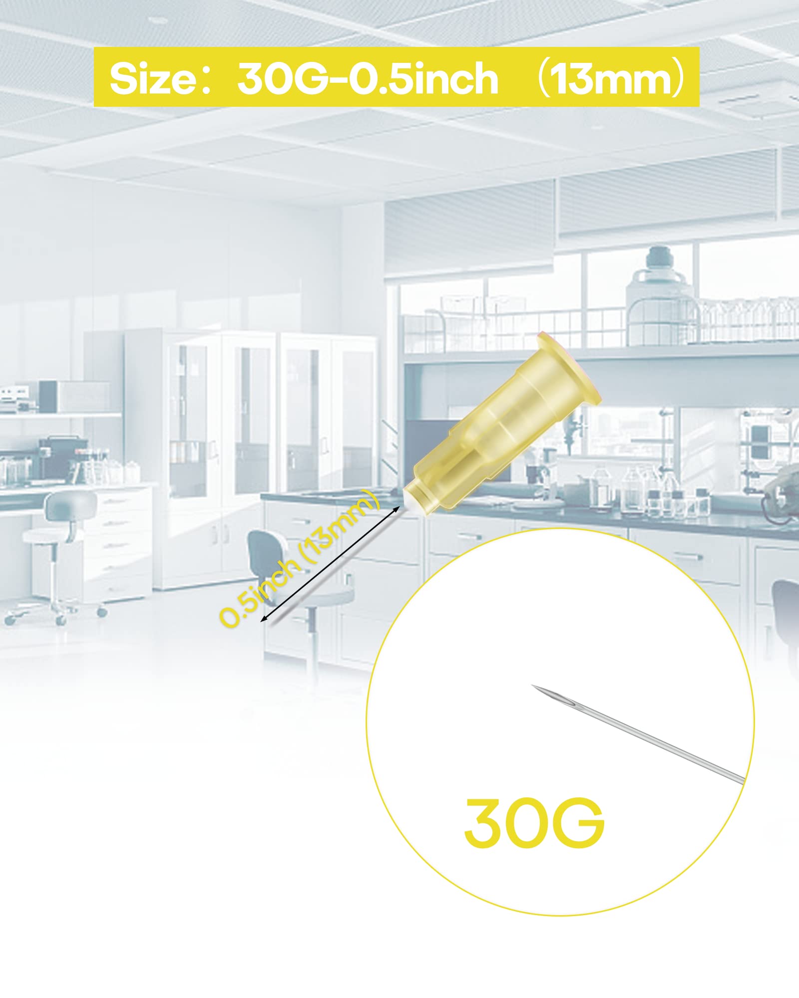 Snapklik.com : Disposable Needle - 30 Gauge Needles 1/2 Inch,100Pcs ...