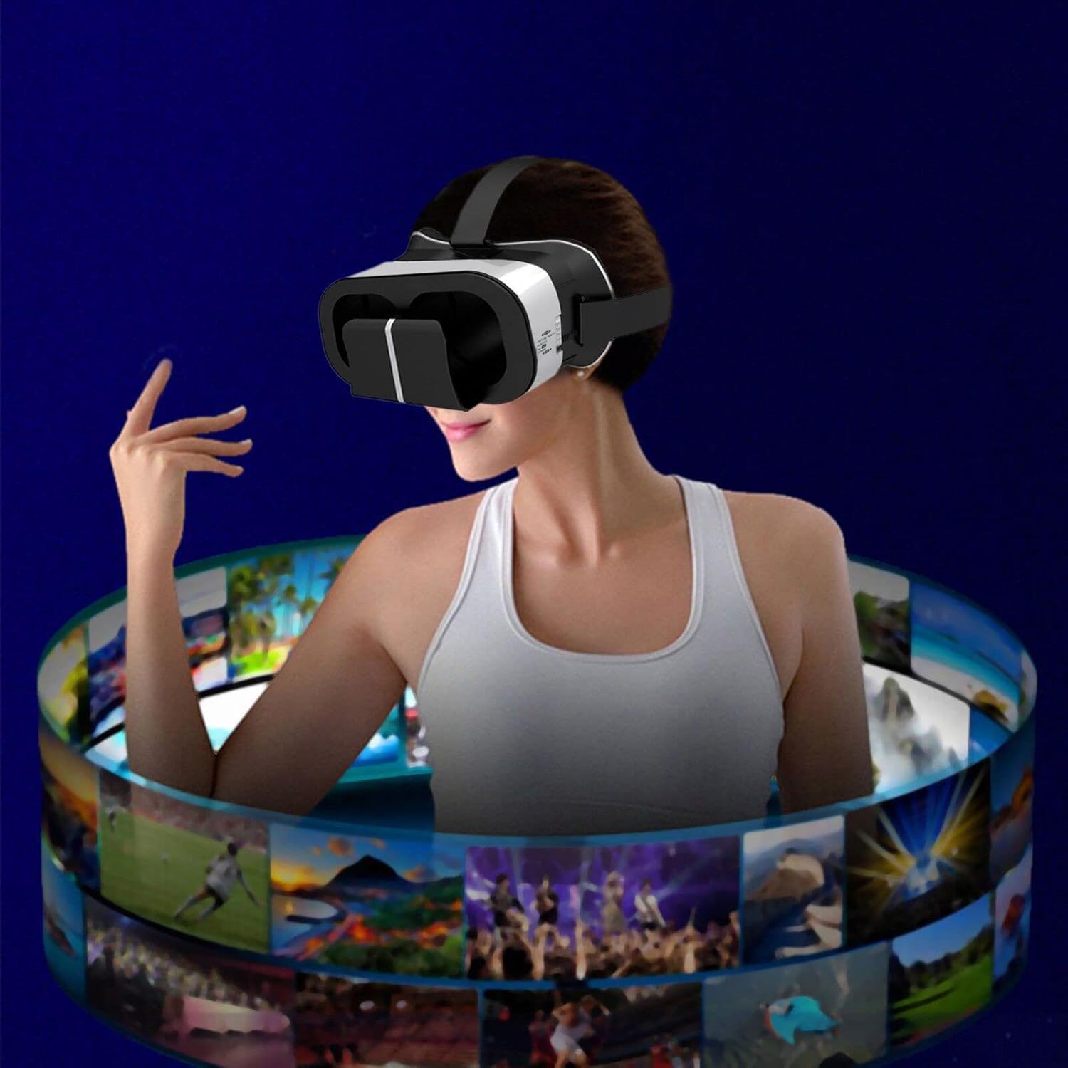 Buy VR Digital Glasses 3D Virtual Reality Headworn Game Glasses Giant ...