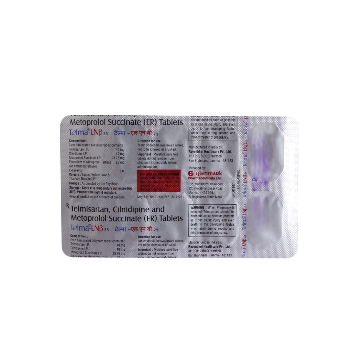 Telma - LN Beta 25 - Strip of 10 Tablets : Amazon.in: Health & Personal ...