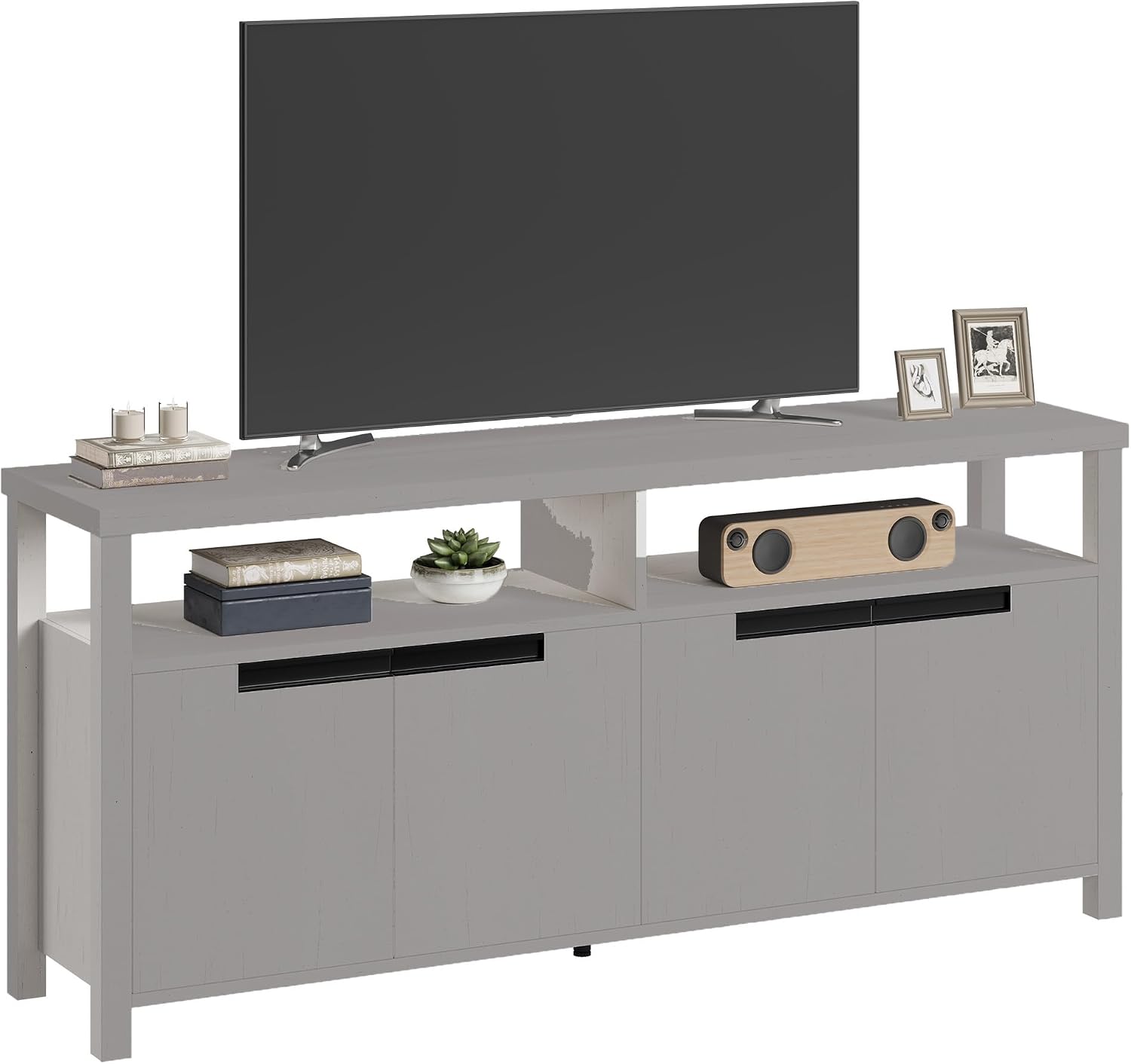 Amazon.com: IDEALHOUSE Farmhouse TV Stand for Tv Up to 65 Inches, Long ...