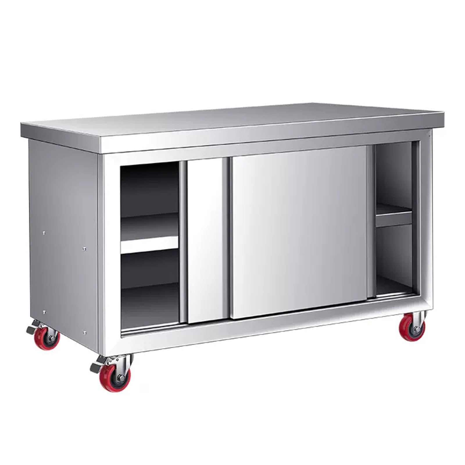 Amazon.com: Commercial Stainless Steel Worktops with Wheels Removable ...