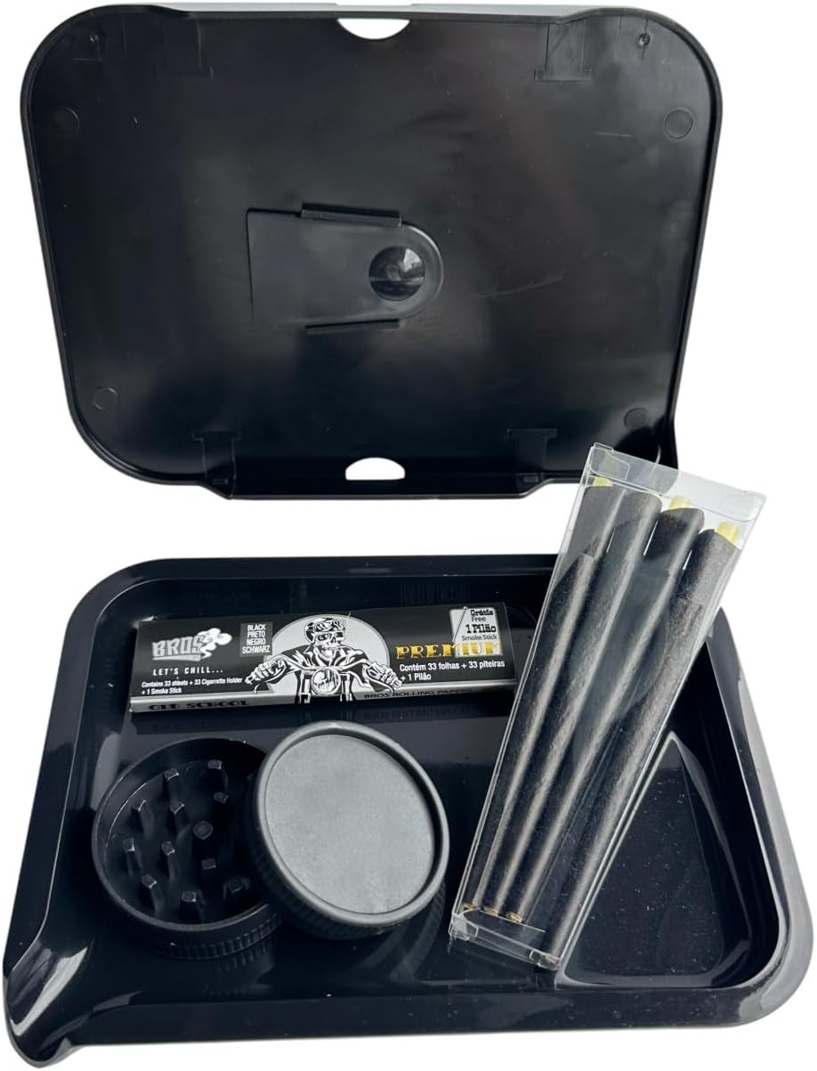 Amazon.com: Degradable 4-Pack Rolling Tray with Lid, Grinder, King Size ...