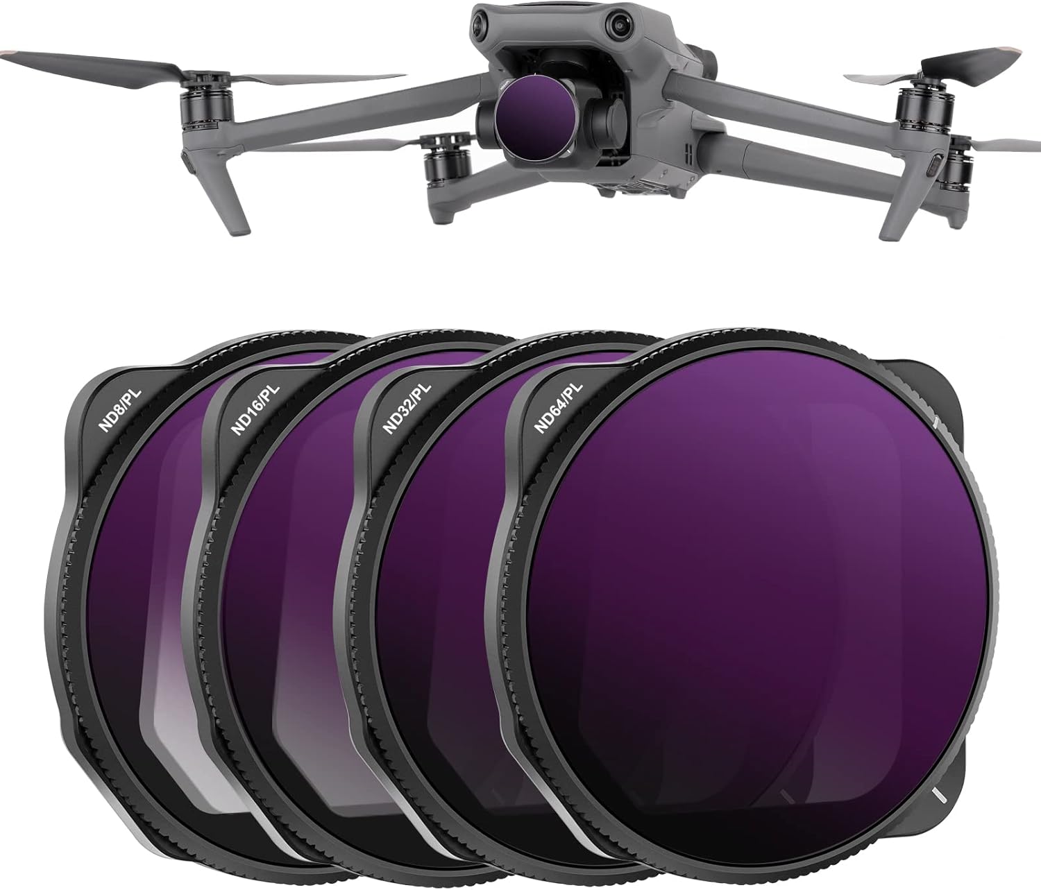 NEEWER ND Lens Filter Set Compatible with DJI Mavic 3, 4-Pack ND/PL ...