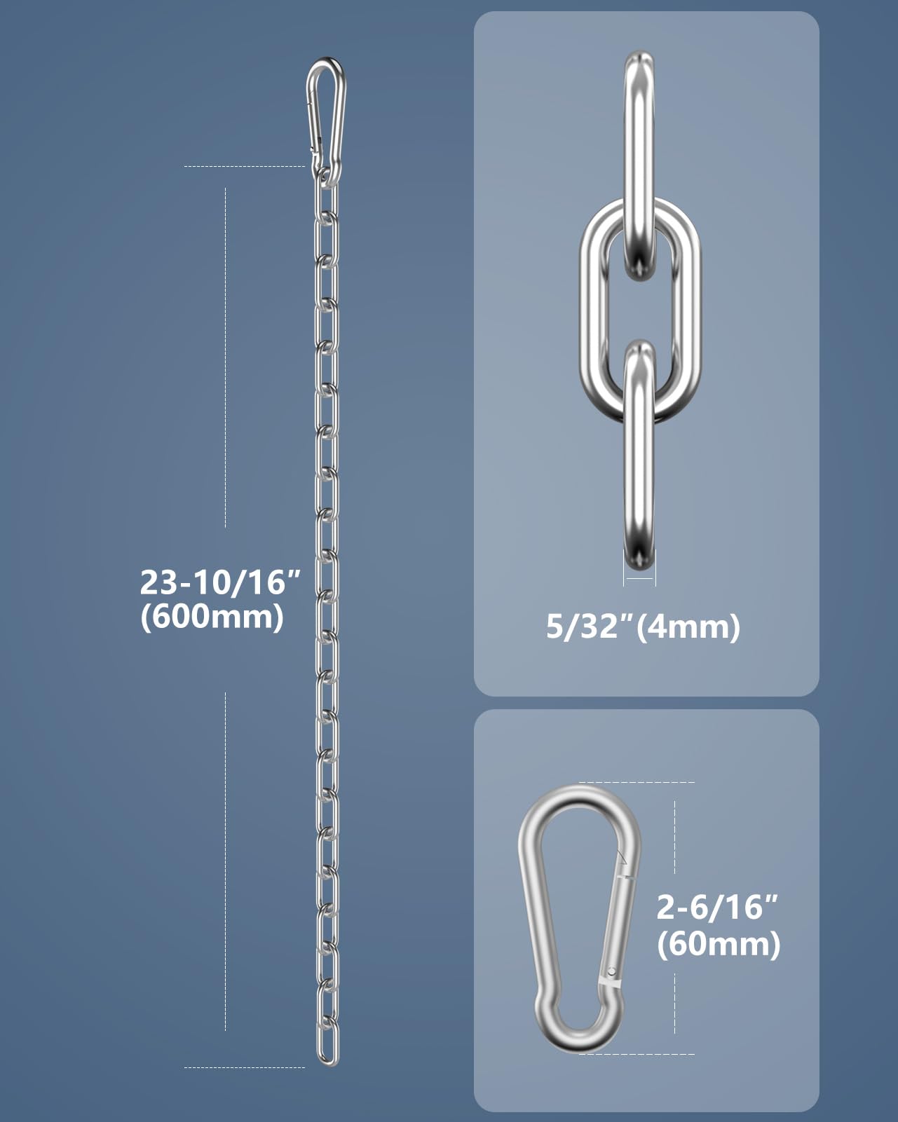 Snapklik.com : Mixizigoz 1 Pc Fitness Extension Chain, 23.6 Inch Gym ...