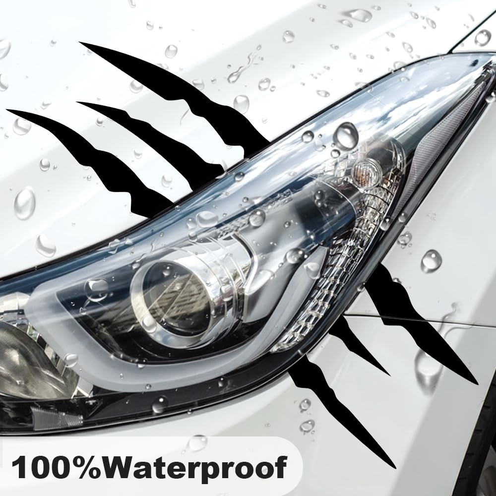 Snapklik.com : XGGYA Black Car Claw Stickers