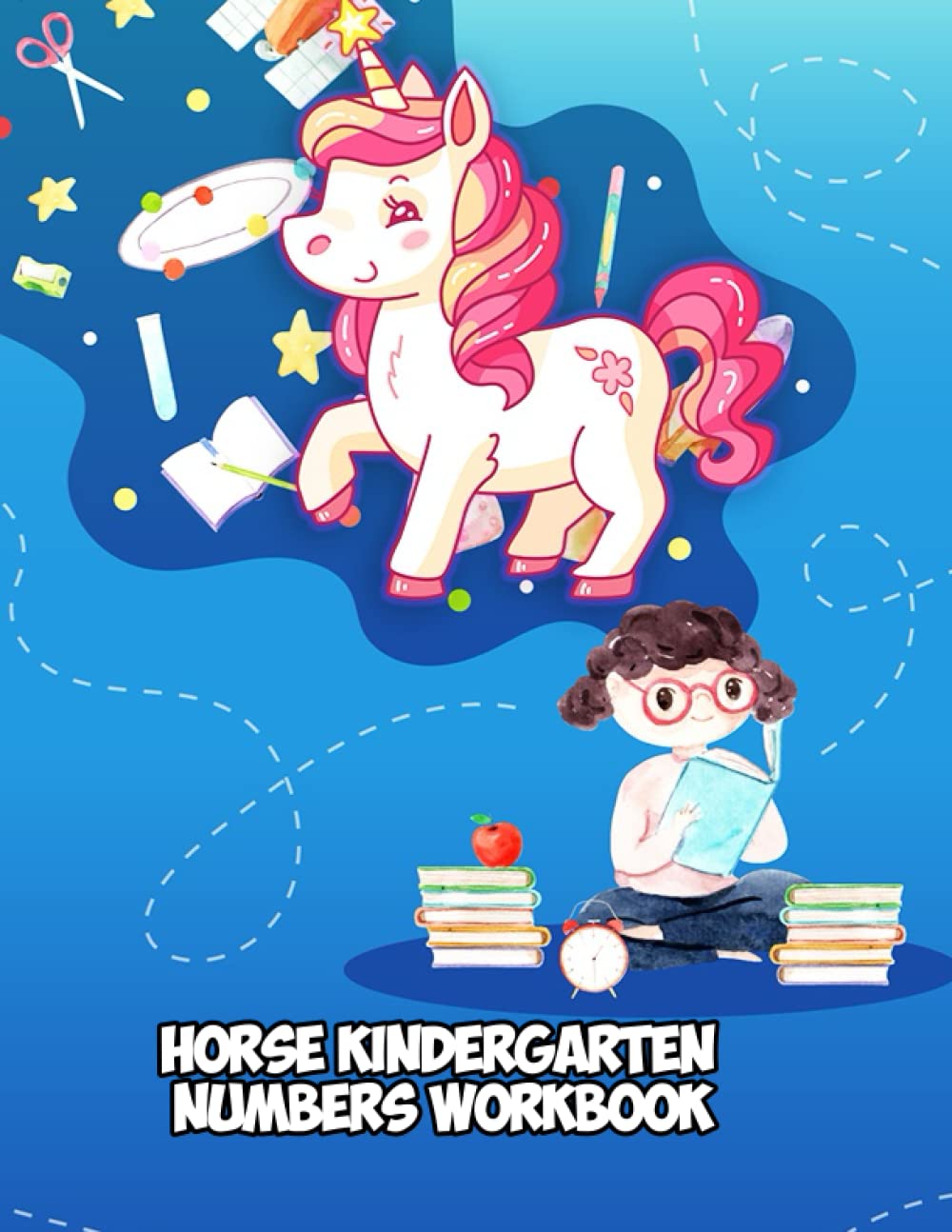 Buy Horse kindergarten numbers workbook: Horse kindergarten numbers ...