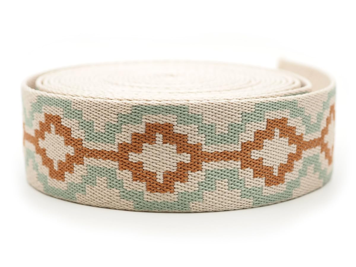 Amazon.com: CRAFTMEMORE 1.5 Inches Bohemian Style Cotton Poly Webbing ...