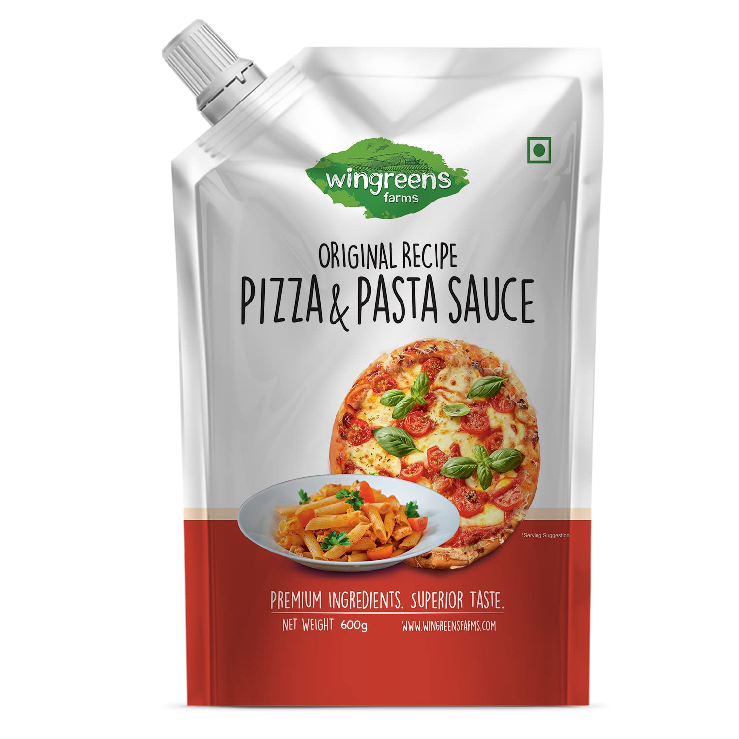 Wingreens Farms Pizza & Pasta Sauce Nozzle Pack | 600gms : Amazon.in ...