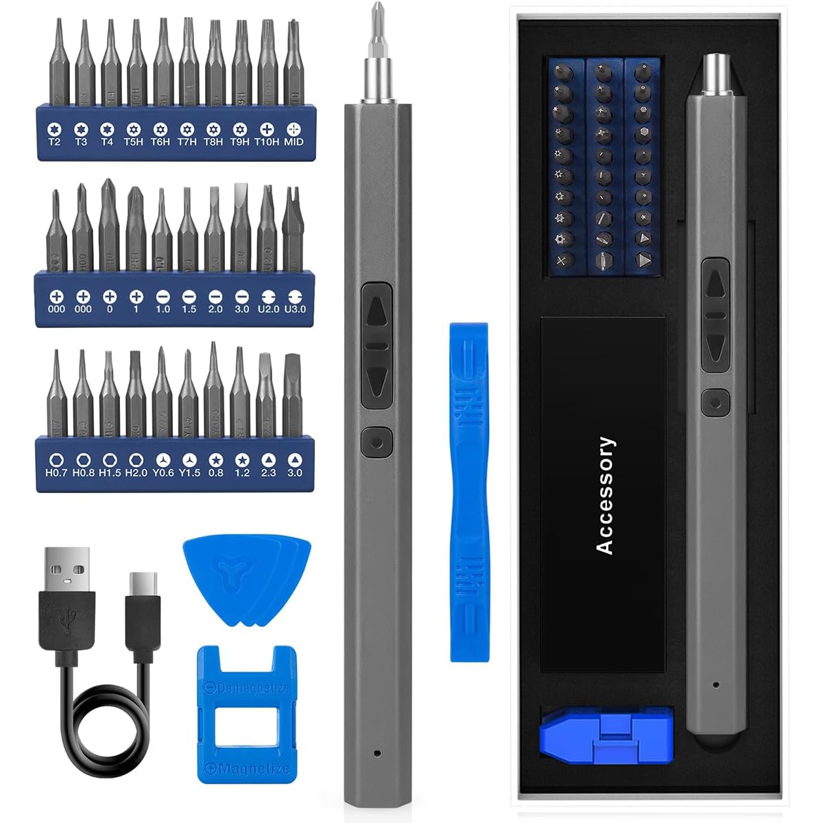 Serplex® Electric Screwdriver 36-in-1 Cordless Mini Power Precision ...