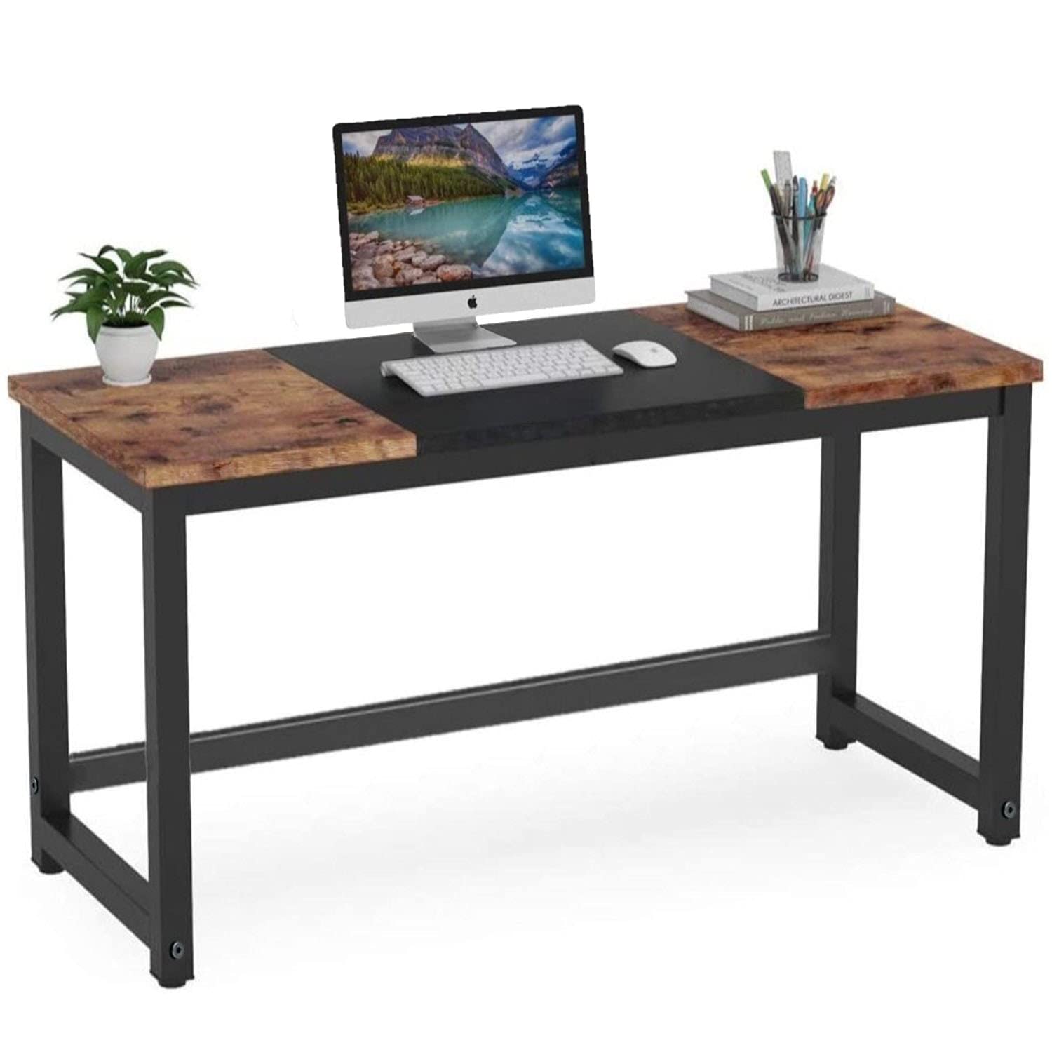 Buy Pillarmax Study Table Extra Sturdy 120cm Computer Large Office Desk ...