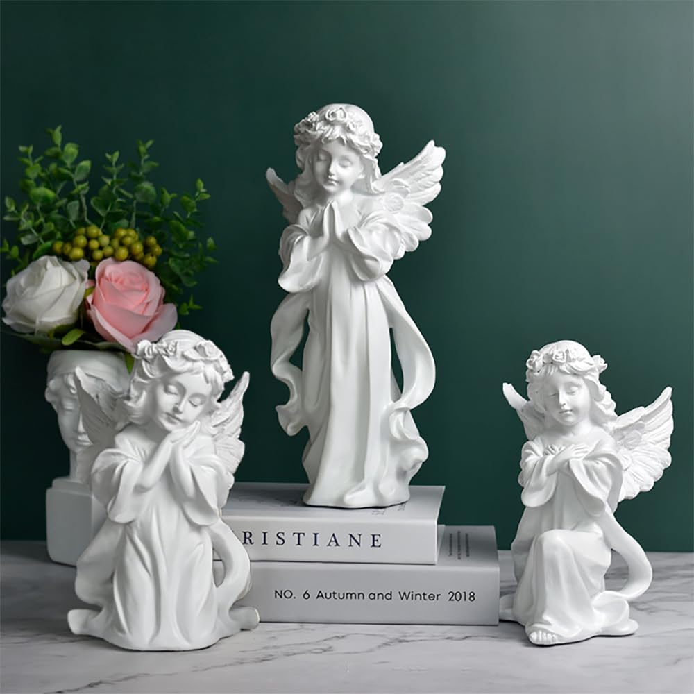 Snapklik.com : Praying Girl Angel Statues And Figurines Cute Wings ...