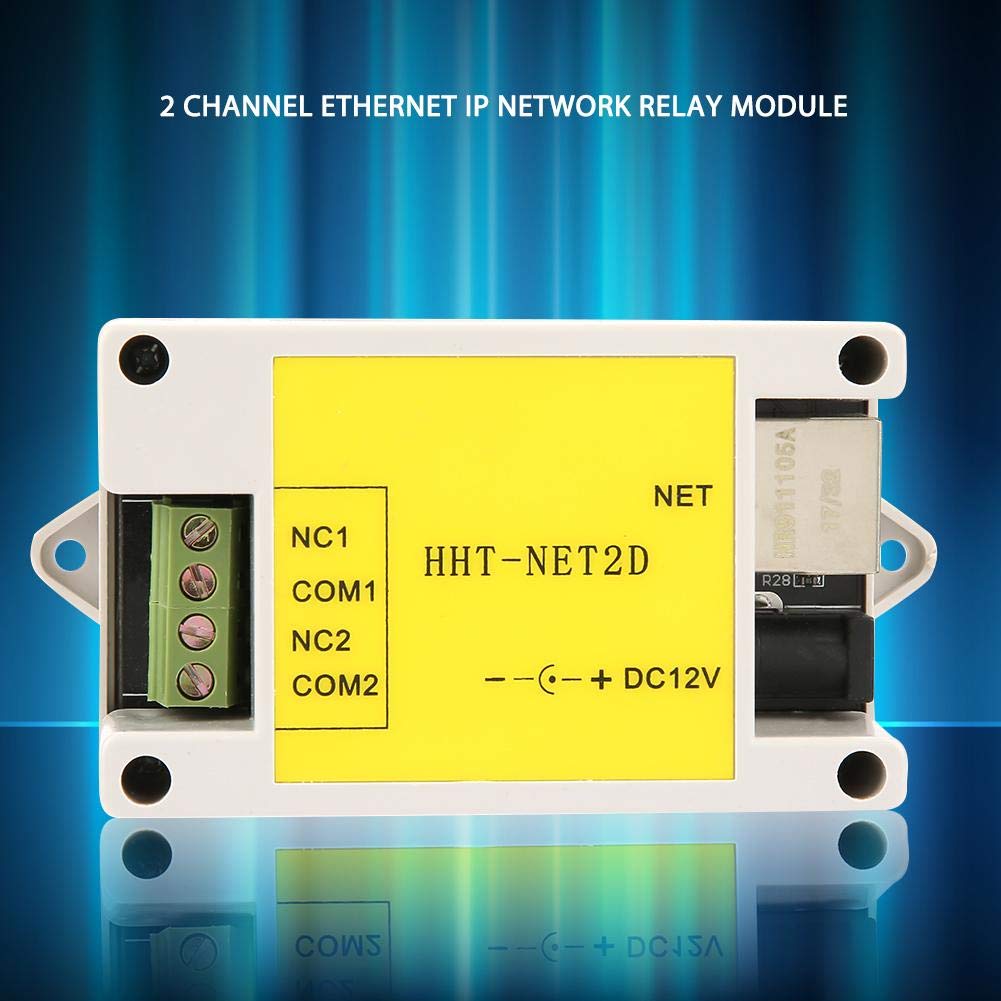 DC12V 2 Channel IP Network Relay Module Internet Remote Controller ...