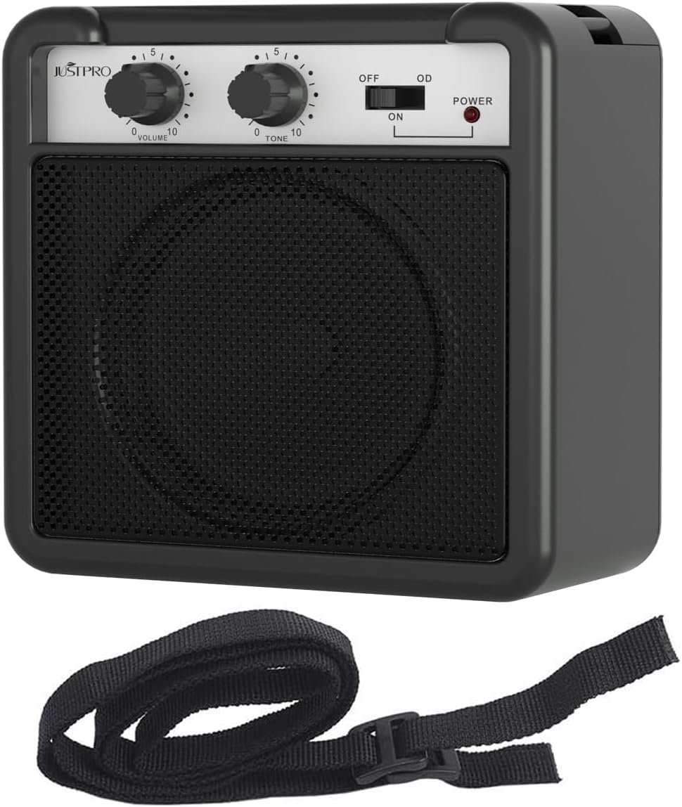 Amazon.com: JUSTPRO Mini Guitar Amp, 3W Portable with Volume, Overdrive ...