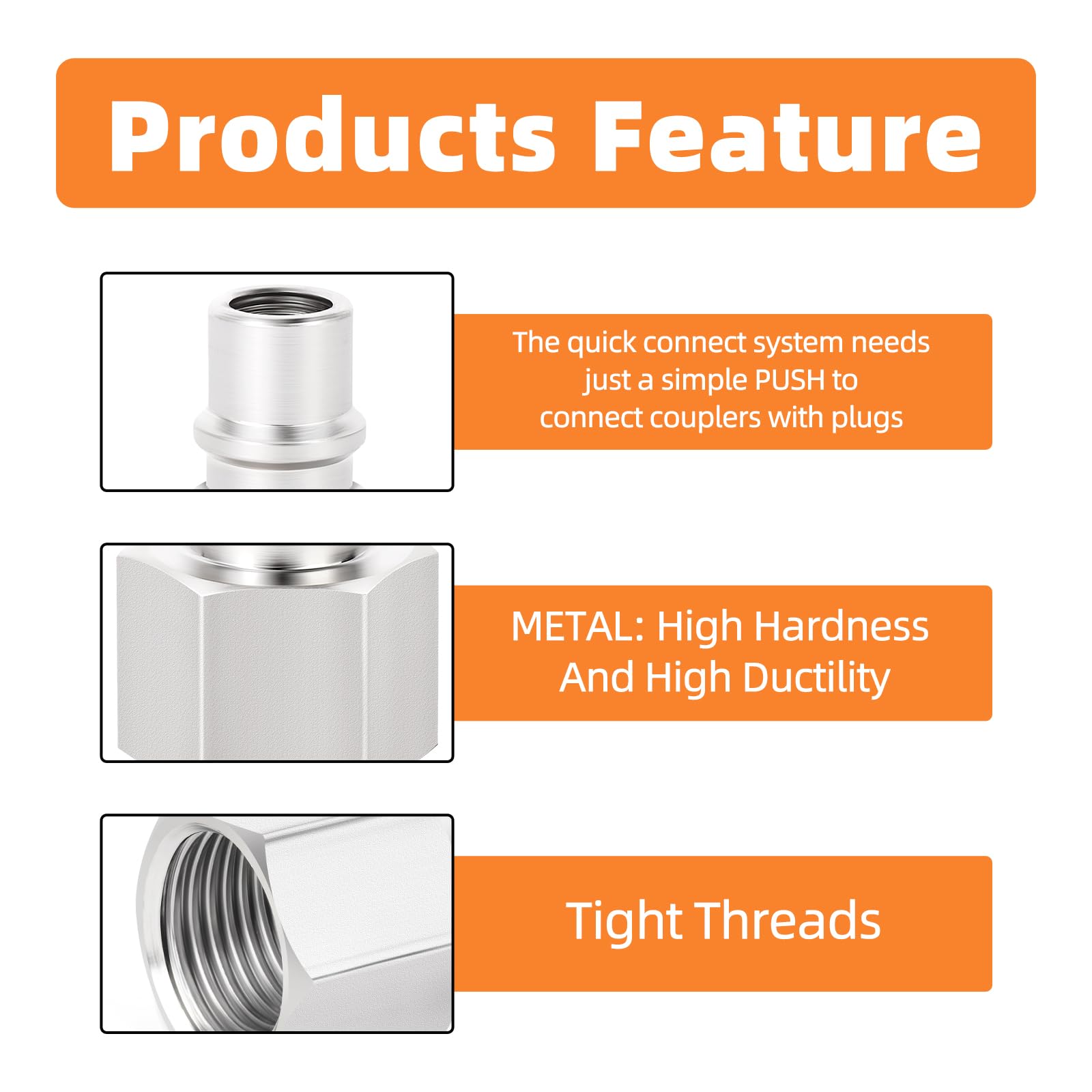 Snapklik.com : GASHER 5PCS 304 Stainless Steel 1/4-Inch NPT Female ...