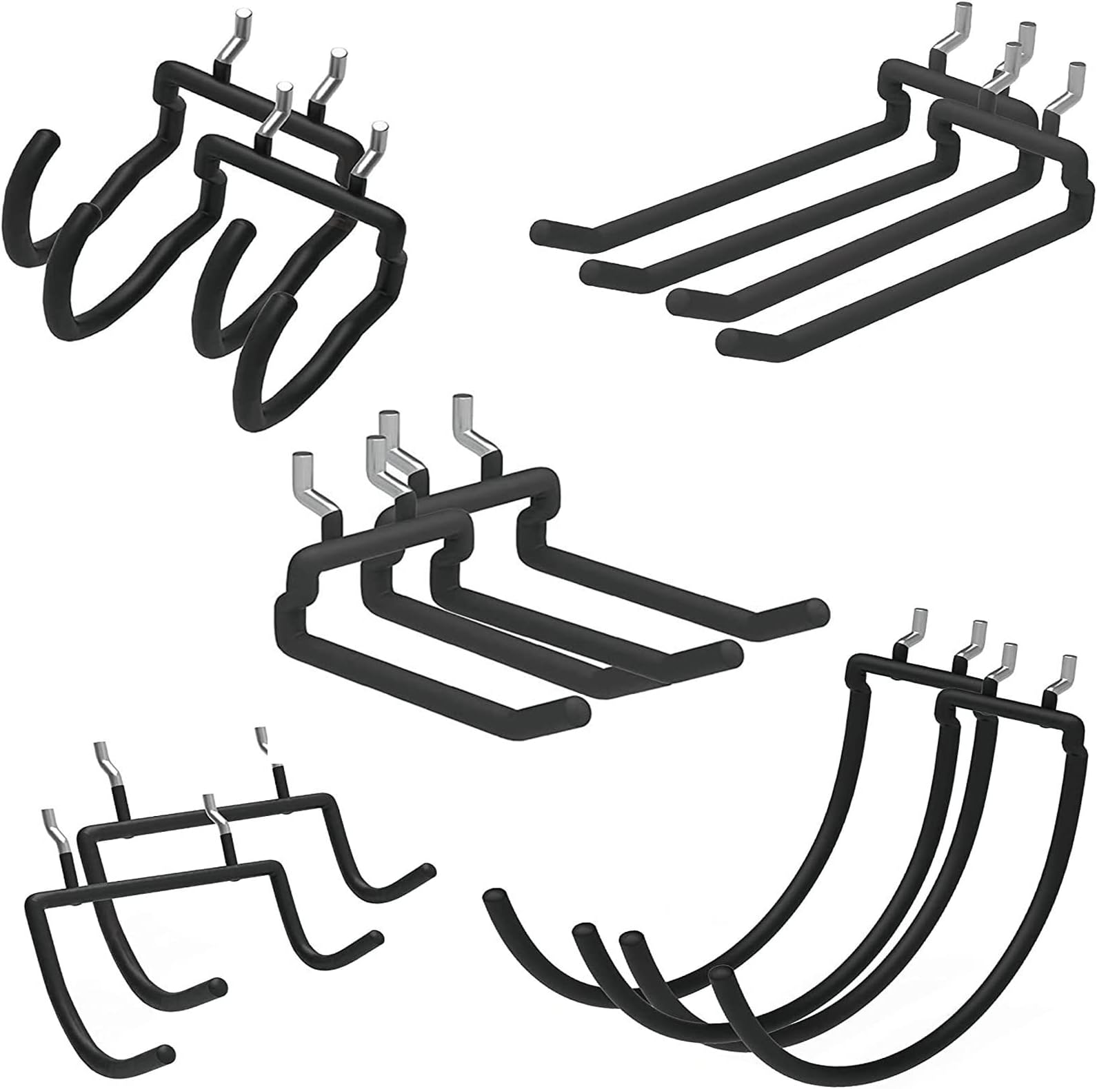 Amazon.com: Black Pegboard Hooks Peg Board Tool Utility Hooks Peg Board ...