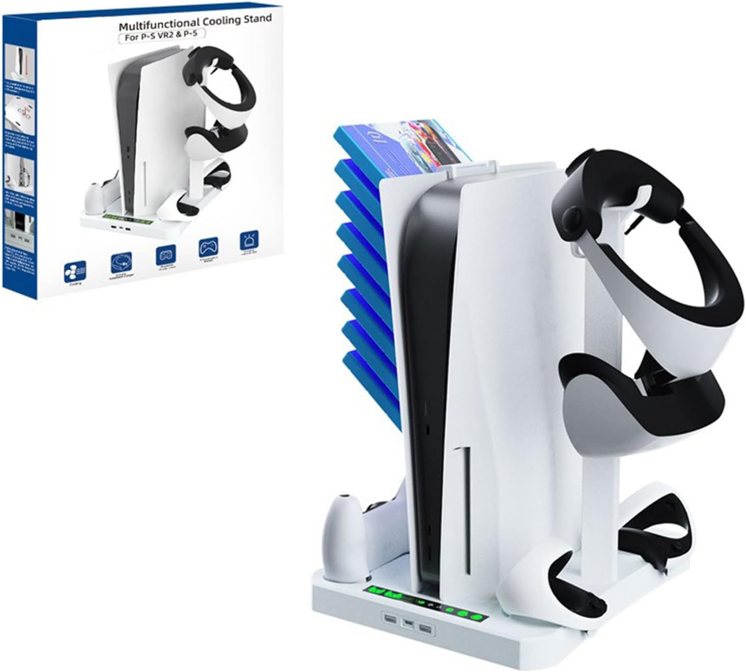 Relohas Charging Station and Cooling Fan for PSVR 2 & PS5, PSVR2 Stand ...