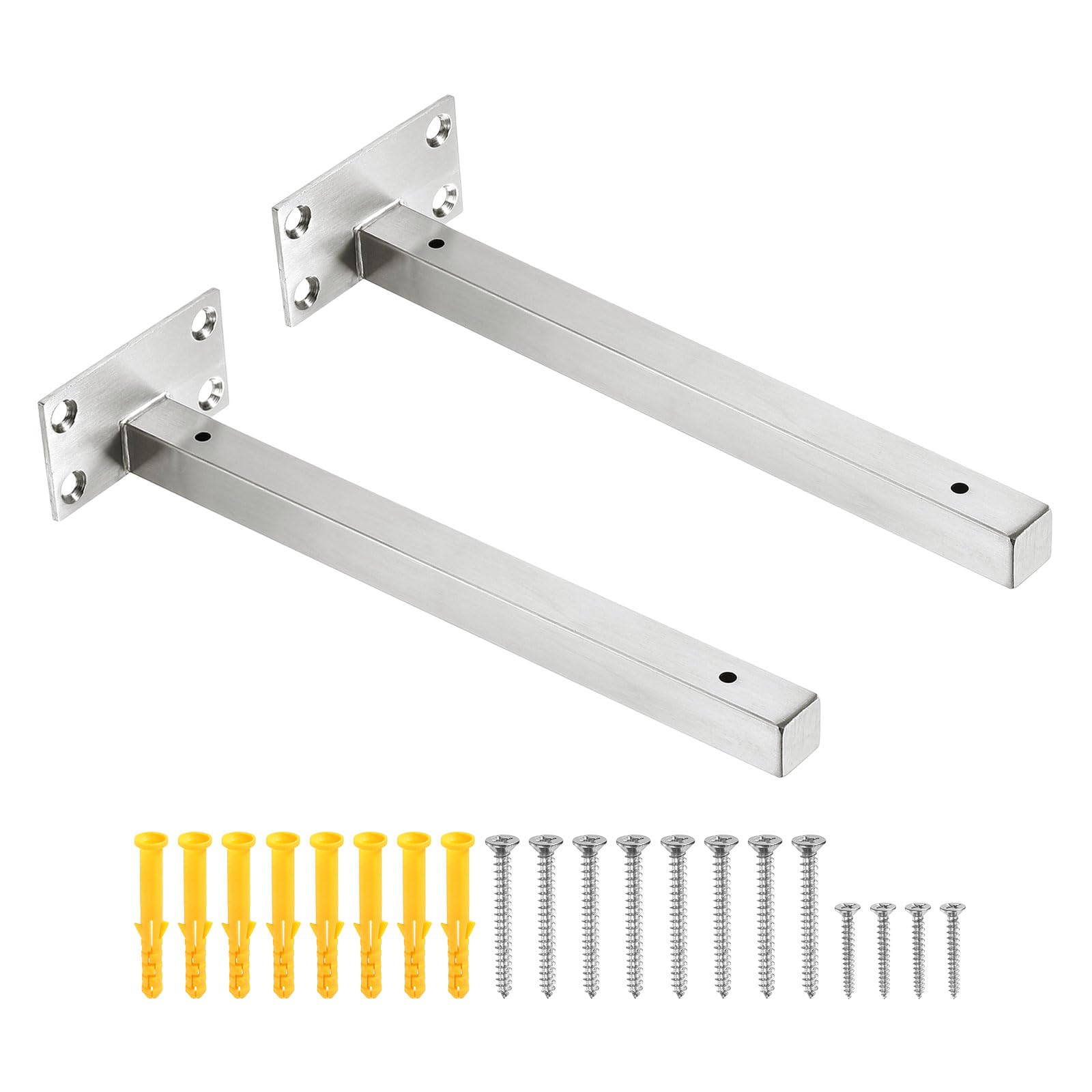 Amazon.com: uxcell Floating Shelf Bracket,2 Pack 10 Inch Stainless ...