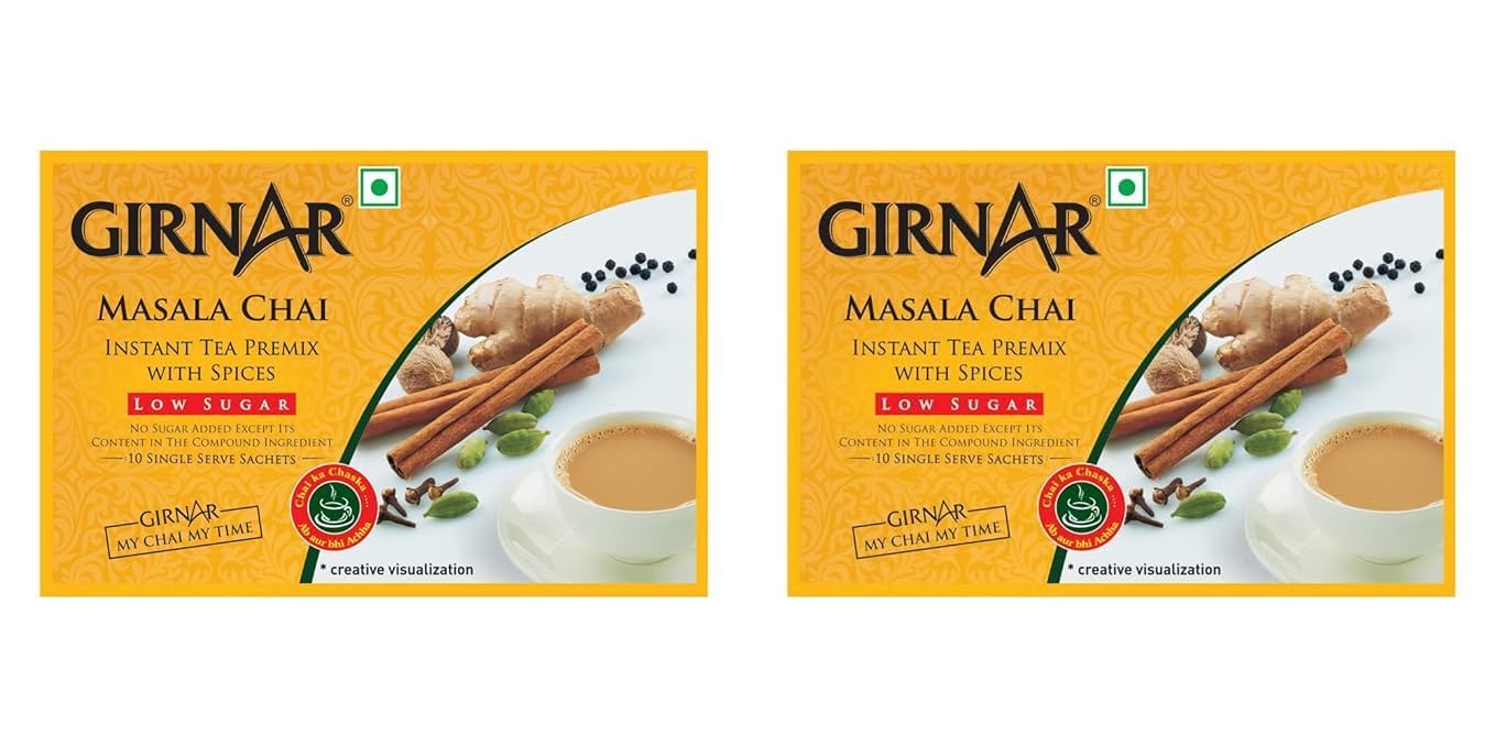 Girnar Masala Tea Instant Premix | 10 Sachets of 14 Gm Each in Each ...