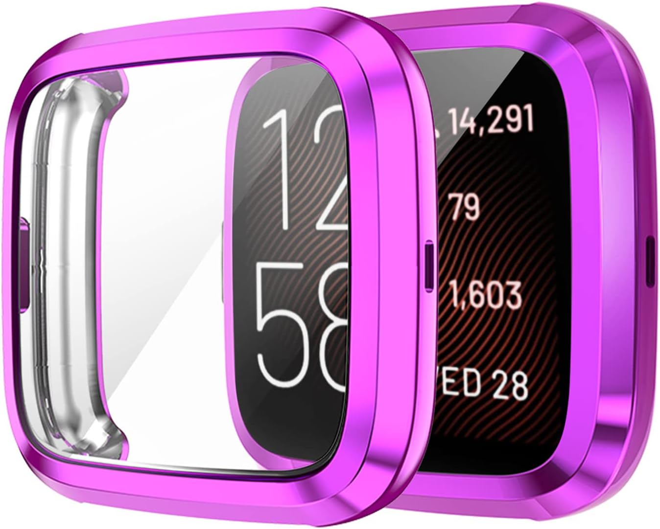 Amazon.com: Simpeak Screen Protector Case Compatible with Fitbit Versa ...