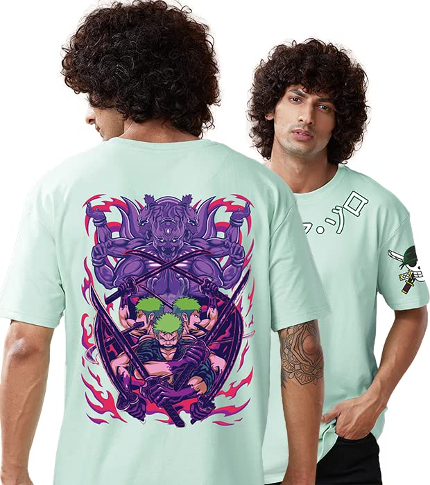 Buy crazymonk Unisex Cotton One Piece Ronozoro Anime Oversized T-Shirt ...
