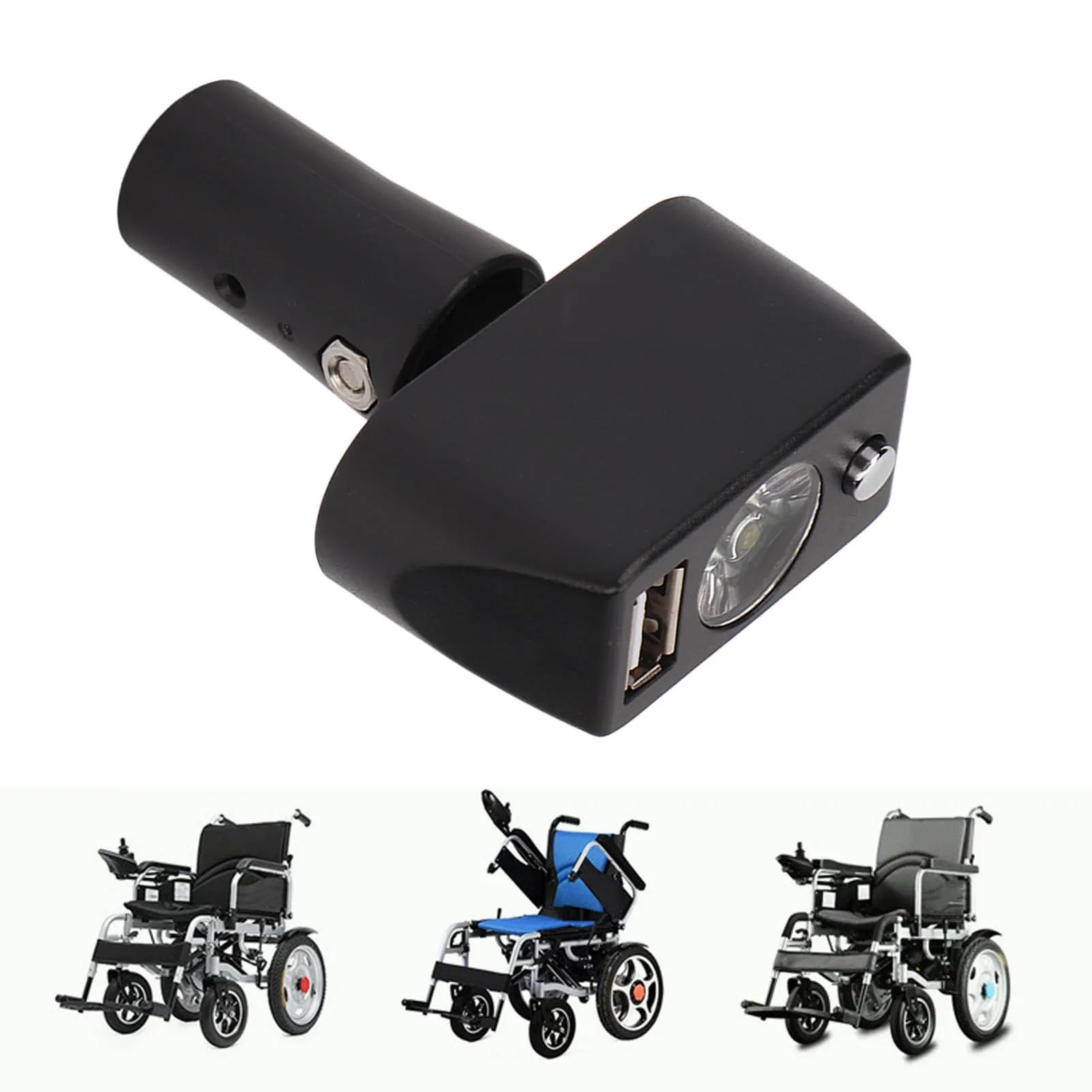 Amazon.com: Electric Wheelchair Light 3 Pin XLR Head USB Charging ...