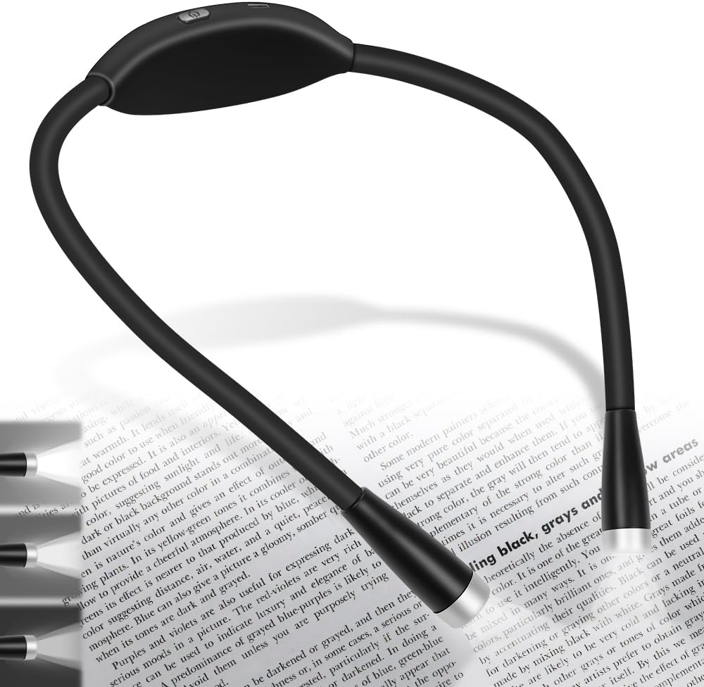Lampara para Leer Libros en La Cama, Luz de Lectura para El Cuello con ...