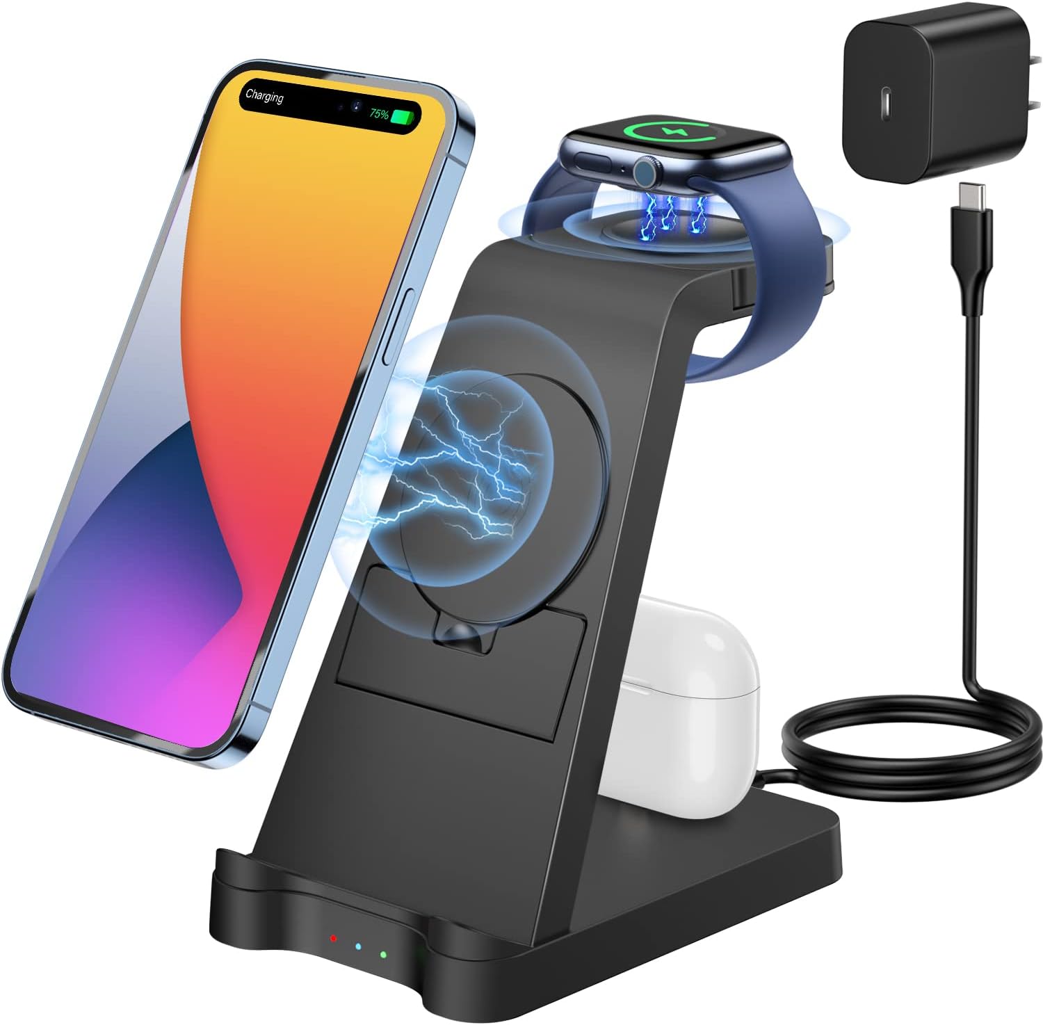 Amazon.com: 3 in 1 Charging Station for Apple Products - Wireless ...