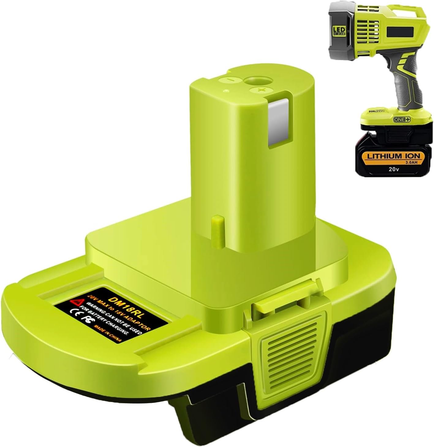 Battery Adapter for Dewalt/for Milwaukee to for Ryobi, DM18RL Battery ...