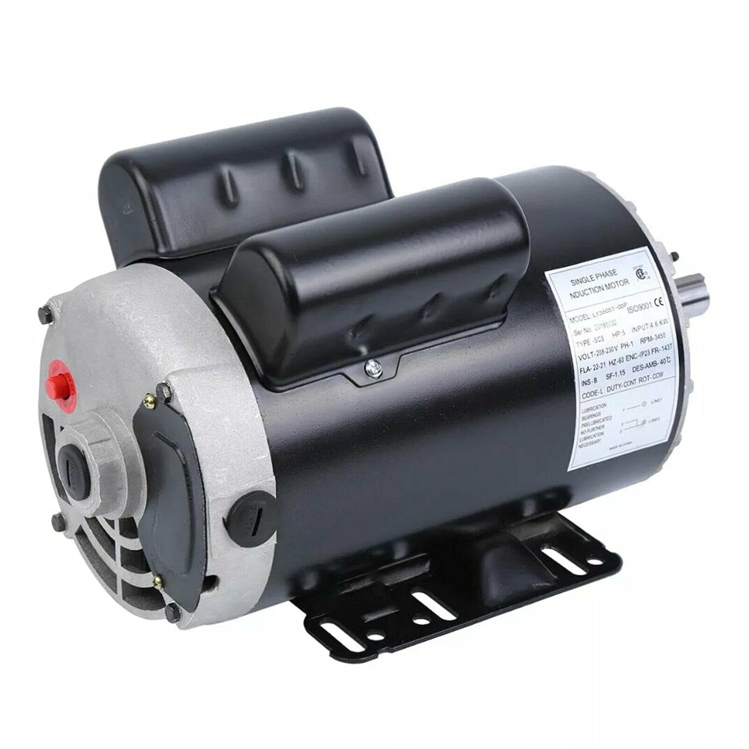 Buy RANZHIX Air Compressor Duty Electric Motor 5HP Single Phase ...