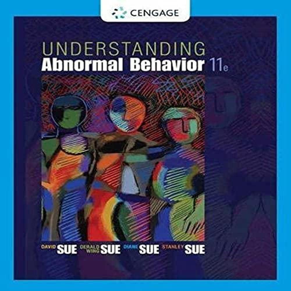 Amazon.com: Understanding Abnormal Behavior: 9781305088061: Sue, David, Sue, Derald Wing, Sue ...