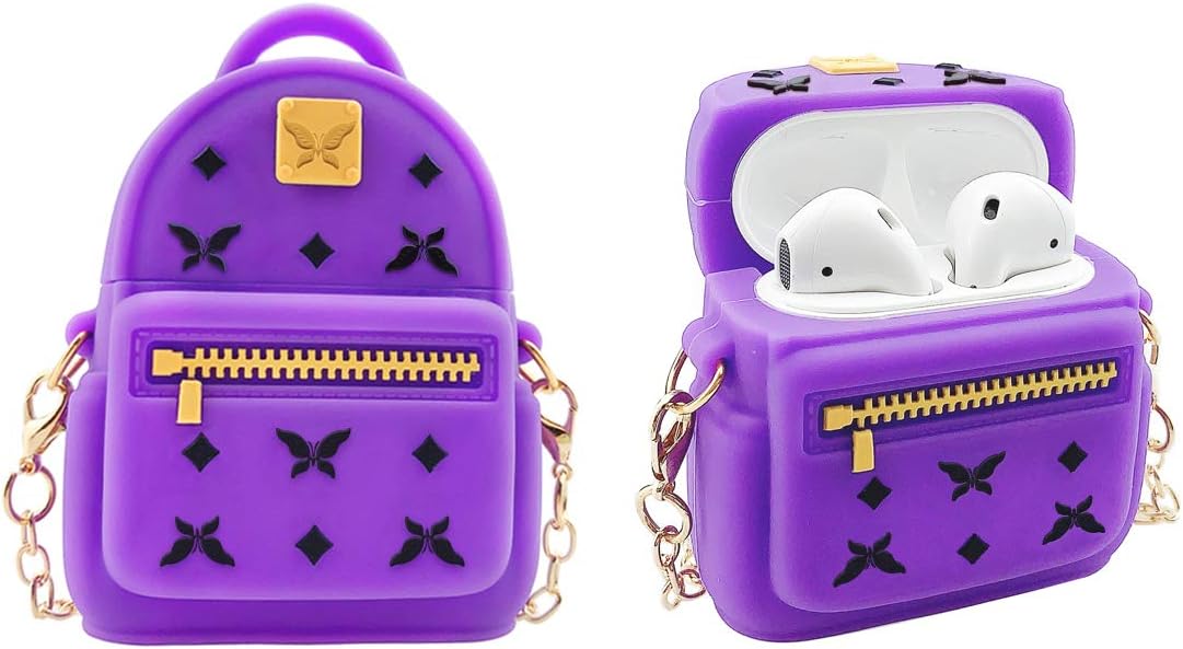Amazon.com: MOLOVA Case for Airpods 1&2 Case,Silicone 3D Cute Funny ...