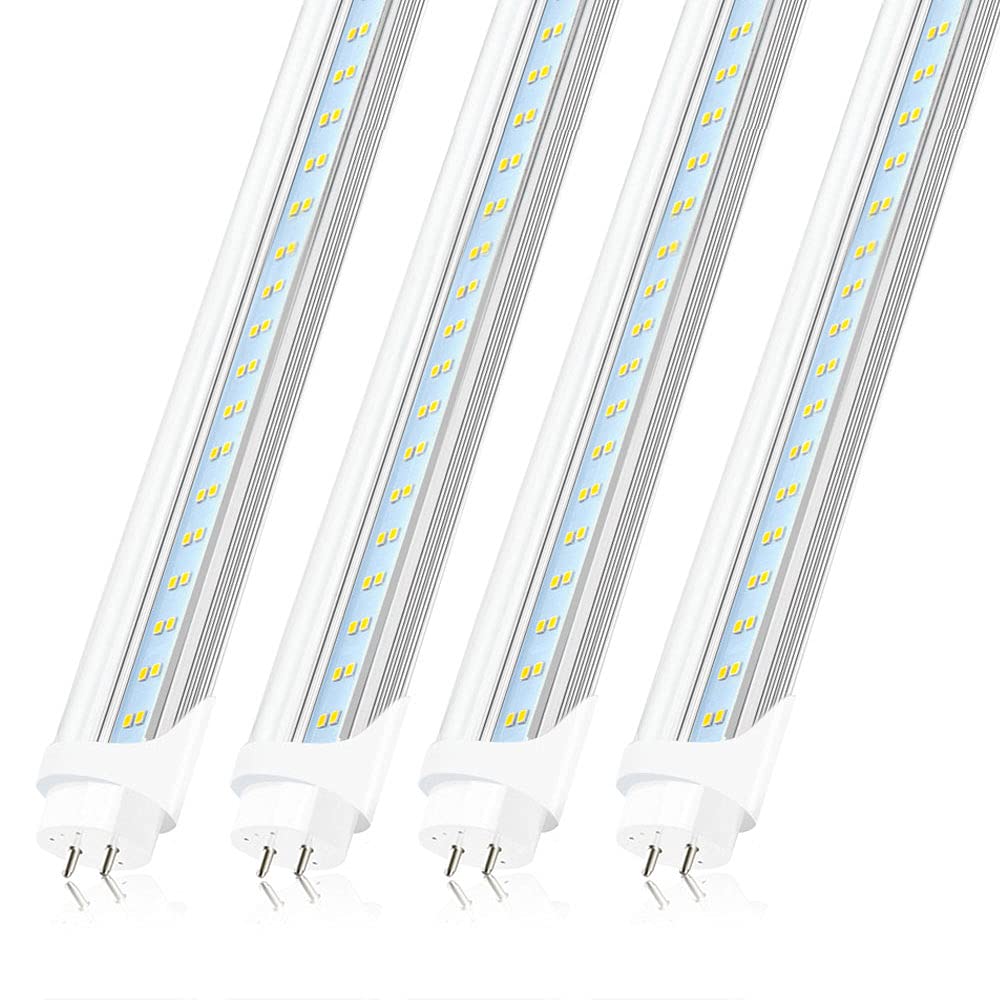 JESLED T8 T12 4FT LED Light Bulbs, 24W 3000LM 5000K Daylight White, 4 ...